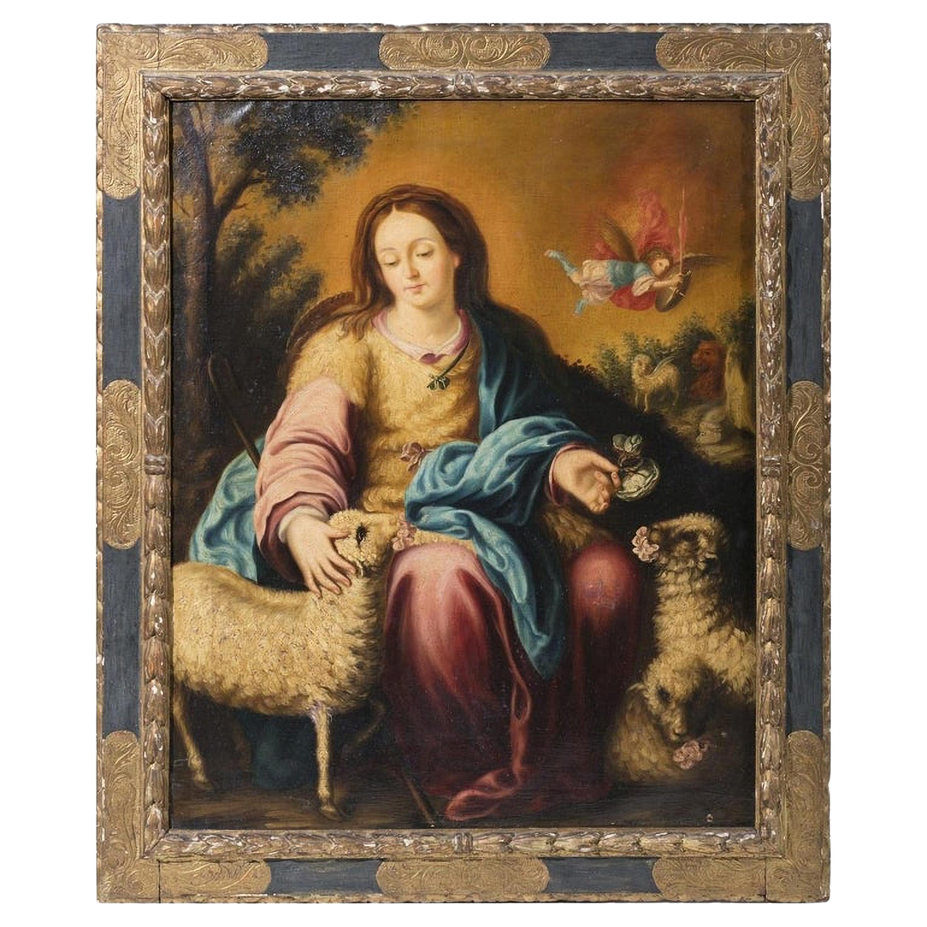 Esther before Ahasuerus 18th Century Large Italian School Painting with ...