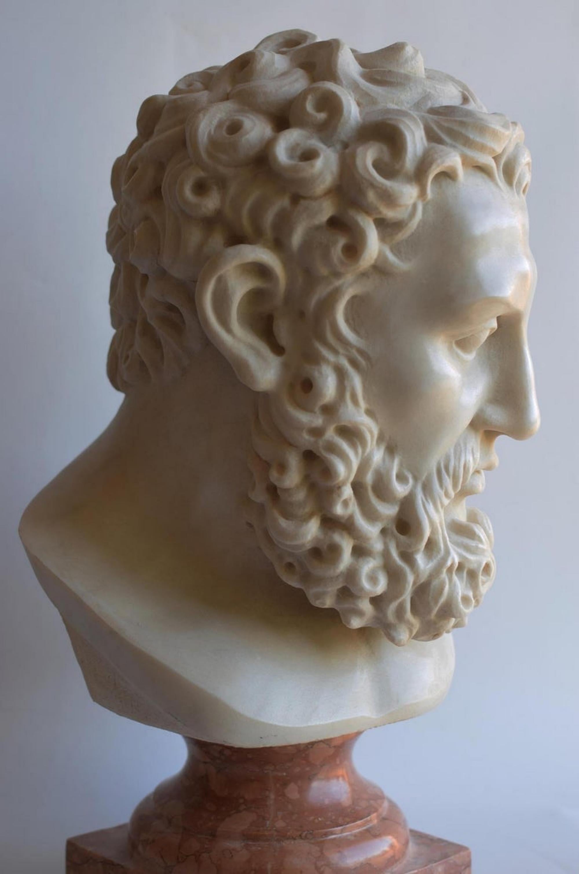 Italian Sculpture "Ercole" Head Begin 20th Century Marble For Sale at ...