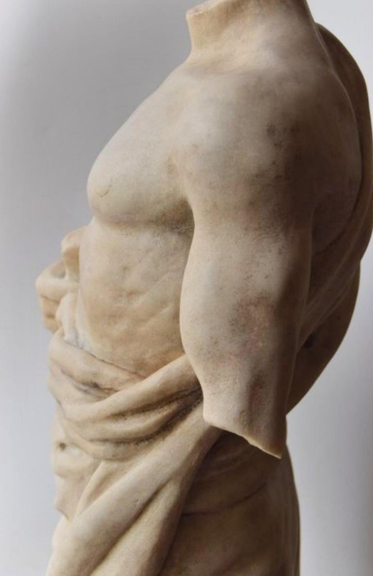 Italian Sculpture " Esculapio Acefalo " Carrara Marble Began 20th ...