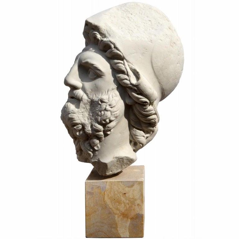 Italian Sculpture "Menelao Head" in Plaster Early 20th Century For Sale ...