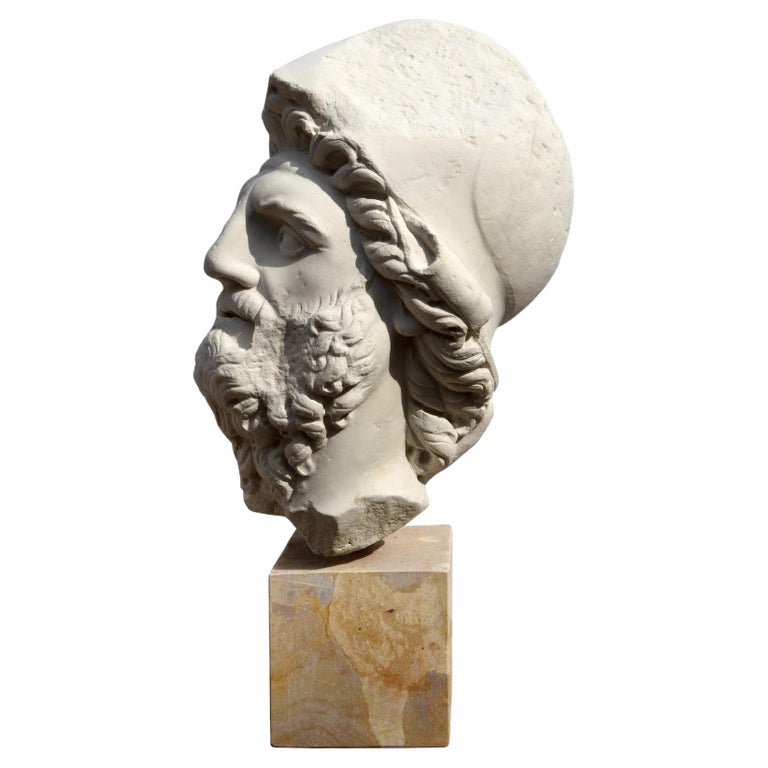 Italian Sculpture "Menelao Head" in Plaster Early 20th Century For Sale ...