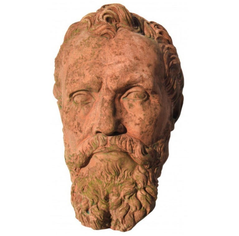 Italian Sculpture Michelangelo Buonarroti Head in Terracotta, Early ...