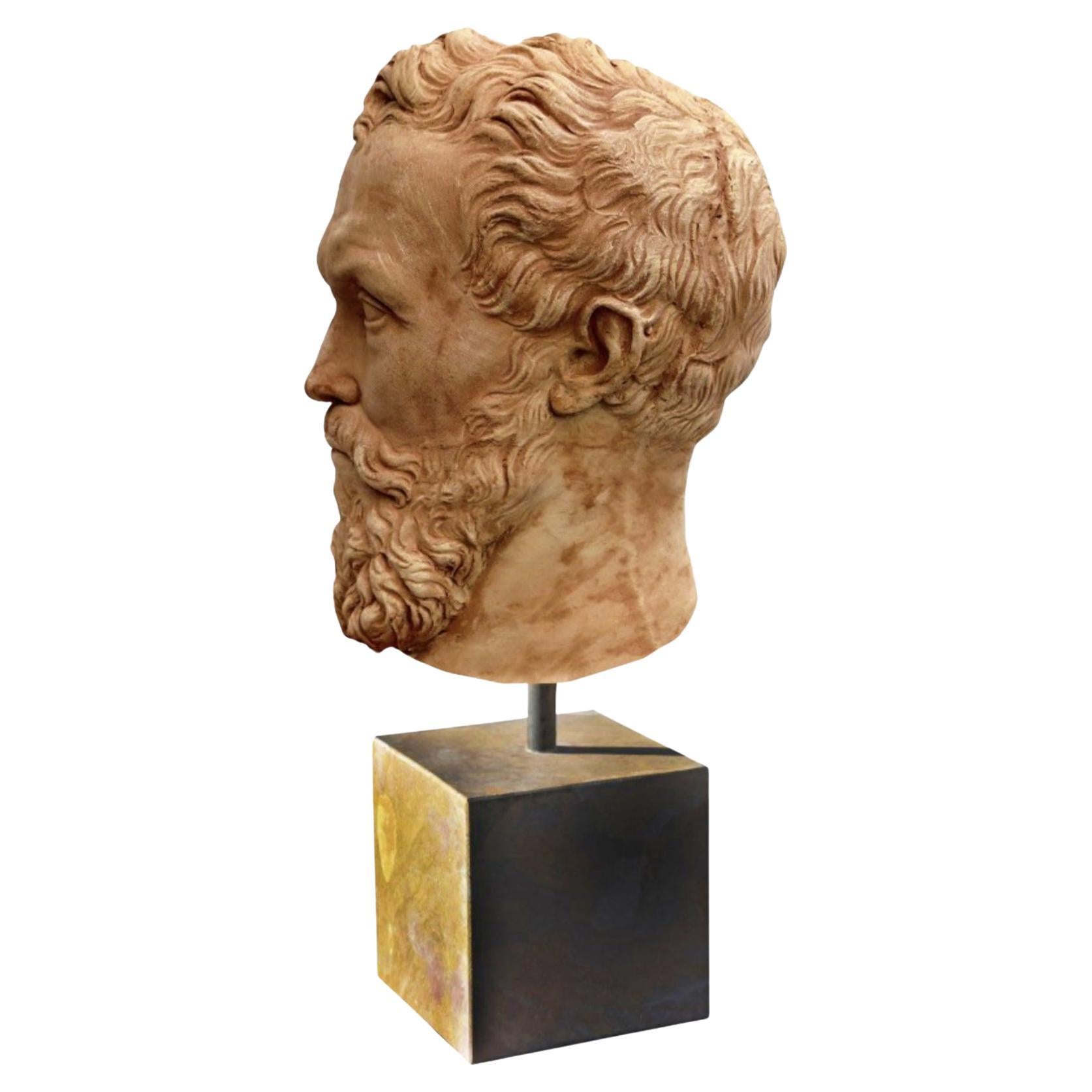 20th Century Marble Bust of Solon Greek Lawmaker, Statesman and Poet ...