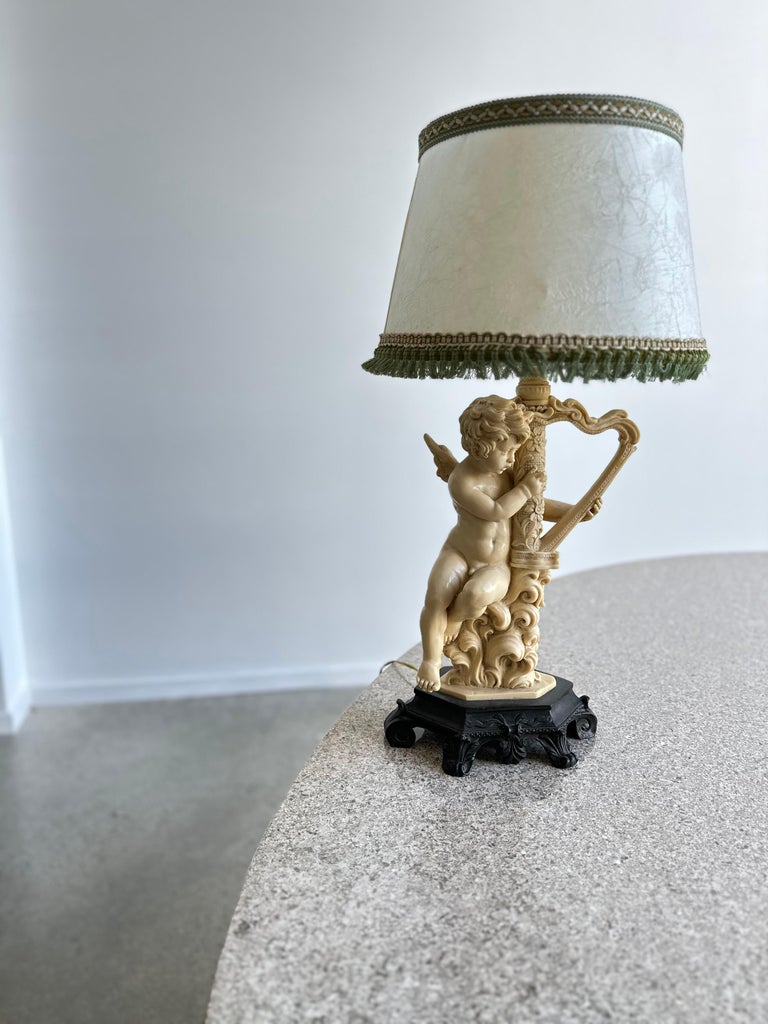 Italian Sculpture Table Lamp in Resin by Santini Tuscany For Sale at ...