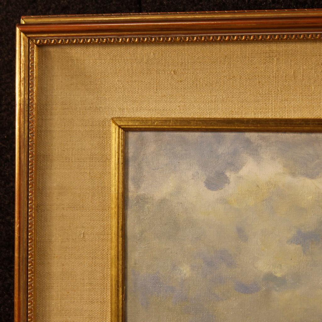 Italian Seascape Signed Painting Oil on Canvas from 20th Century For ...
