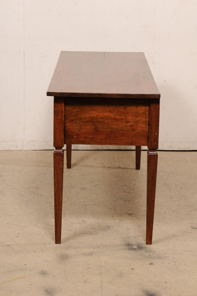 Italian Server Console Table with Large Drawer and Checked Inlay ...