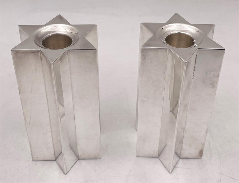 Italian Set of 3 Sterling Silver Star Shaped Mid-Century Modern ...