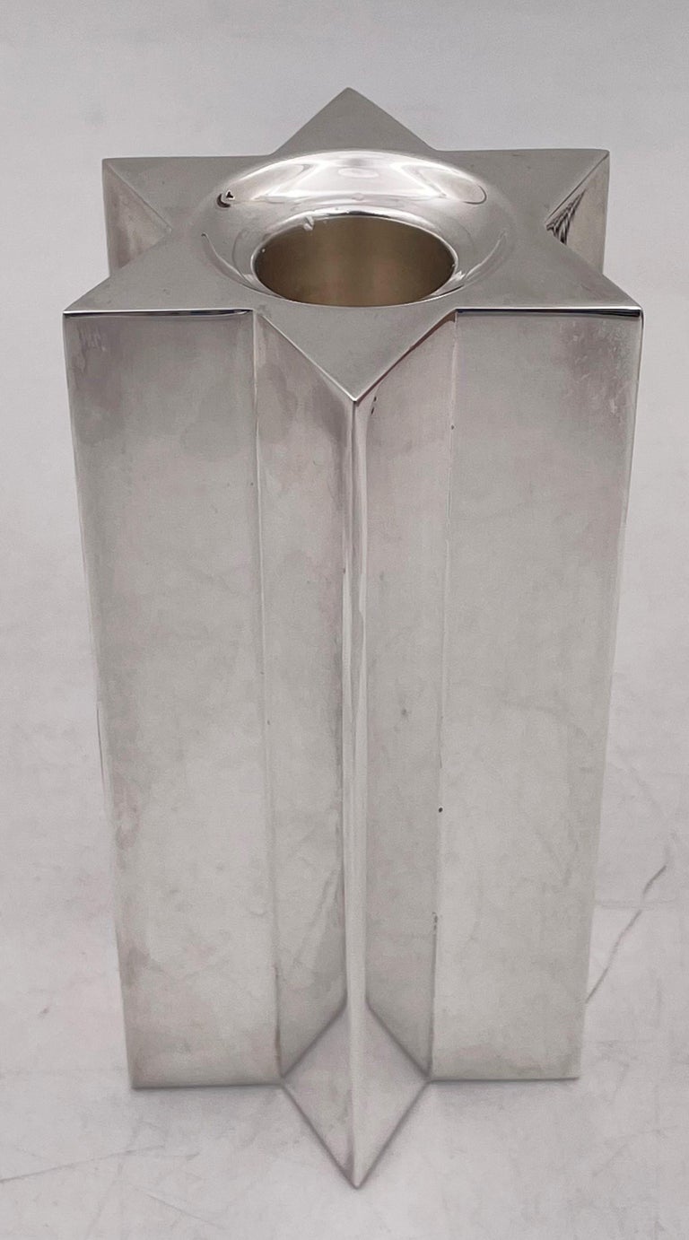 Italian Set of 3 Sterling Silver Star Shaped Mid-Century Modern ...