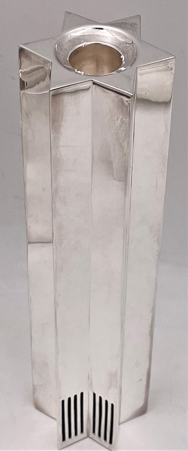 Italian Set of 3 Sterling Silver Star Shaped Mid-Century Modern ...