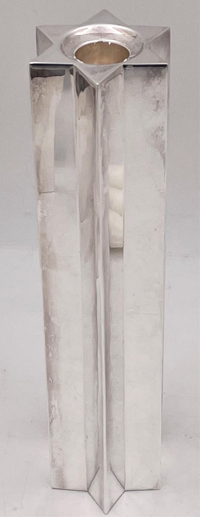 Italian Set of 3 Sterling Silver Star Shaped Mid-Century Modern ...