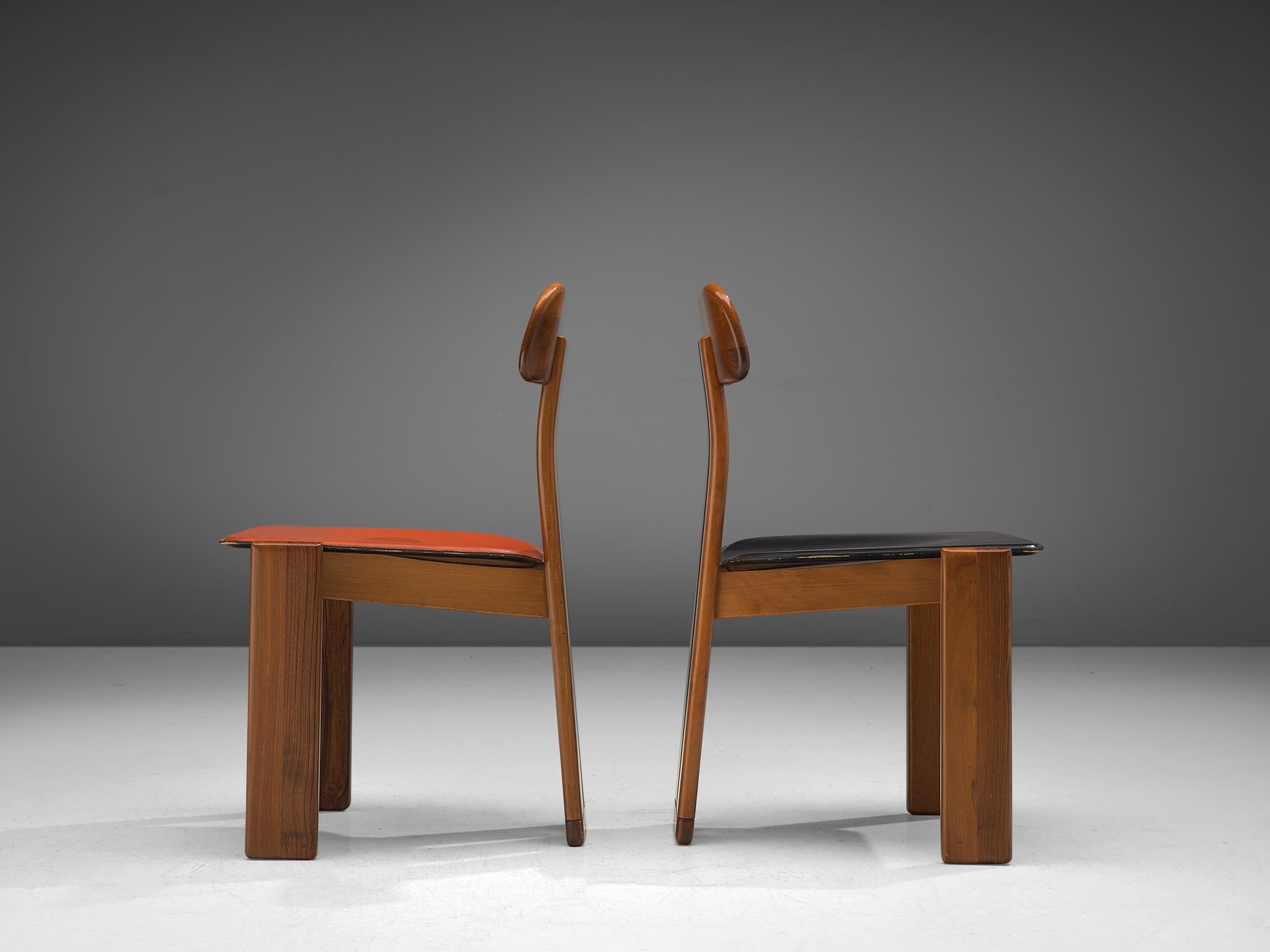 Italian Set of Eight Dining Chairs by Sapporo in Mixed Colored Seats at ...