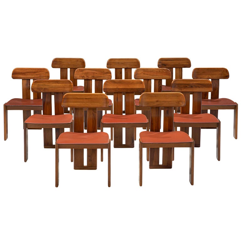 Italian Set of Twelve Dining Chairs by Sapporo, 1970s For Sale at ...