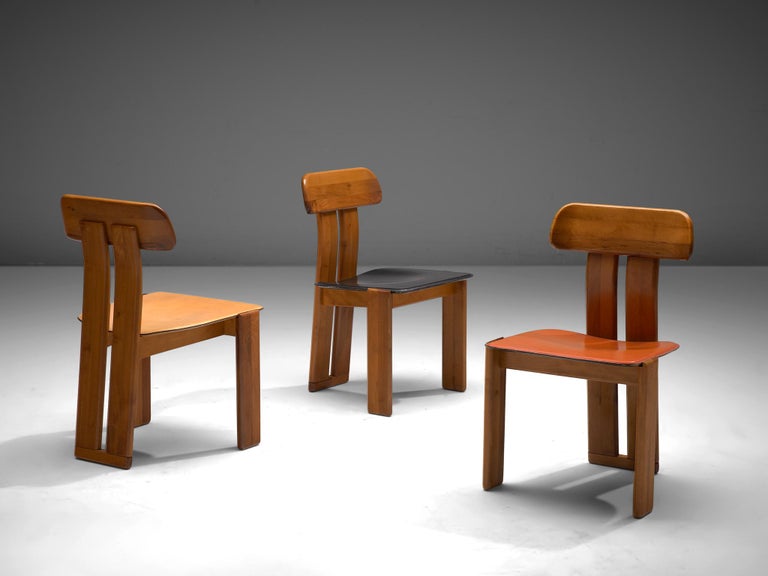 Italian Set of Twelve Dining Chairs by Sapporo in Mixed Colored Seats ...