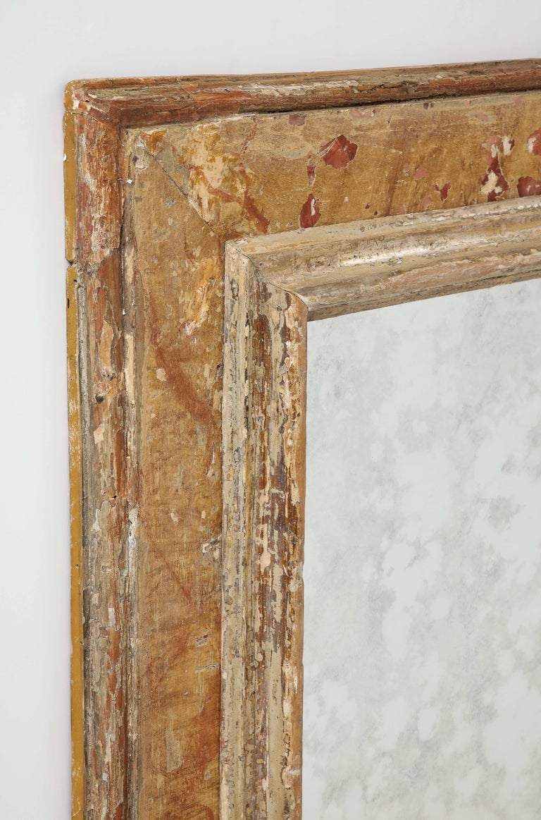 Italian Seventeenth Century Faux Marble Painted and Gilt Mirror Frame ...