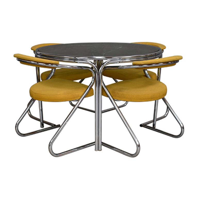 Italian 1970s Dining Set in Chrome and Smoked Glass, circa 1970 at ...