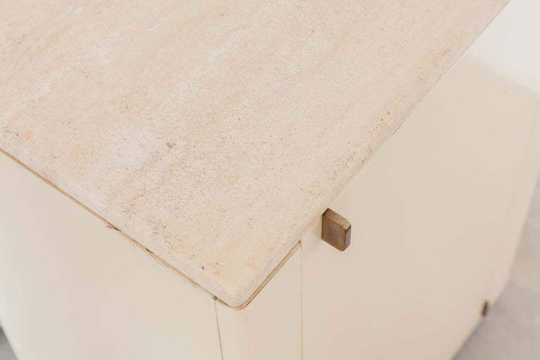 Italian 1970s Travertine Nightstands at 1stDibs