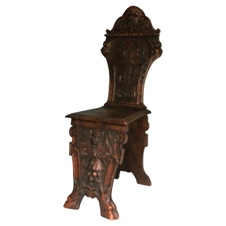 Italian Sgabello Chair Renaissance Style Late 19th Century For Sale at ...