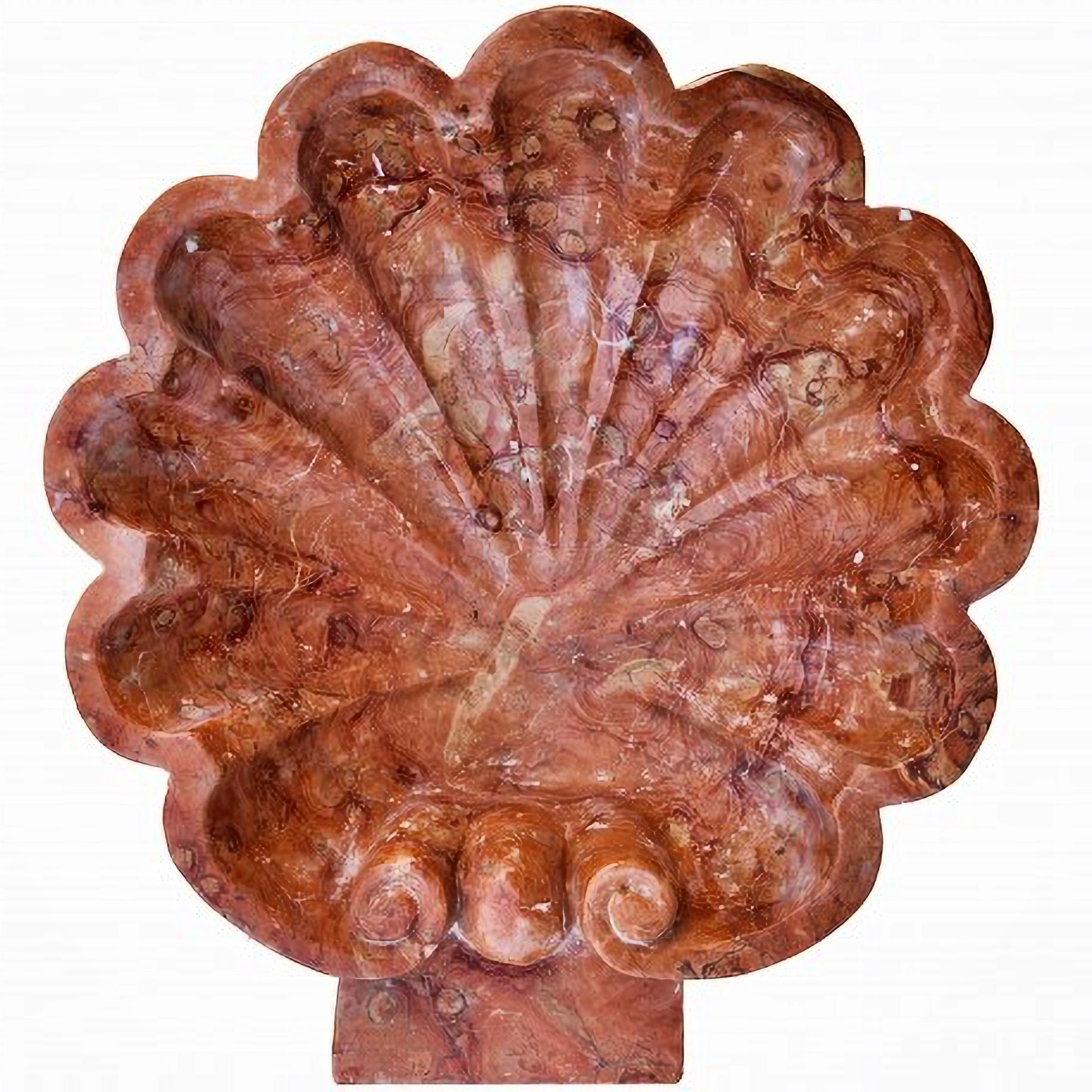 ITALIAN SHELL-SHAPED SINK IN RED VERONA MARBLE end 20th century For ...