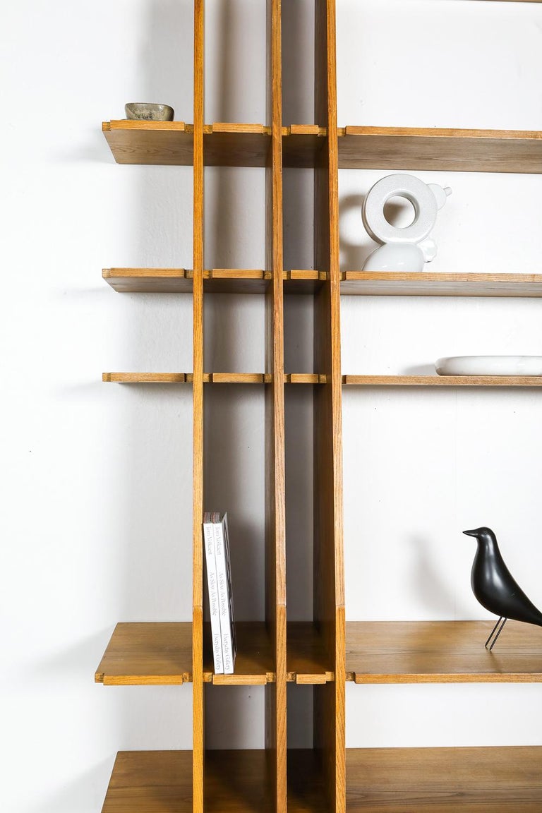 Italian Shelving Unit in Walnut, Bespoke Vintage Architect Piece at ...