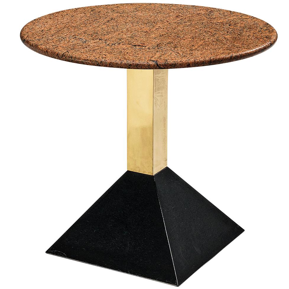 Metal Top Driftwood Side Table at 1stDibs