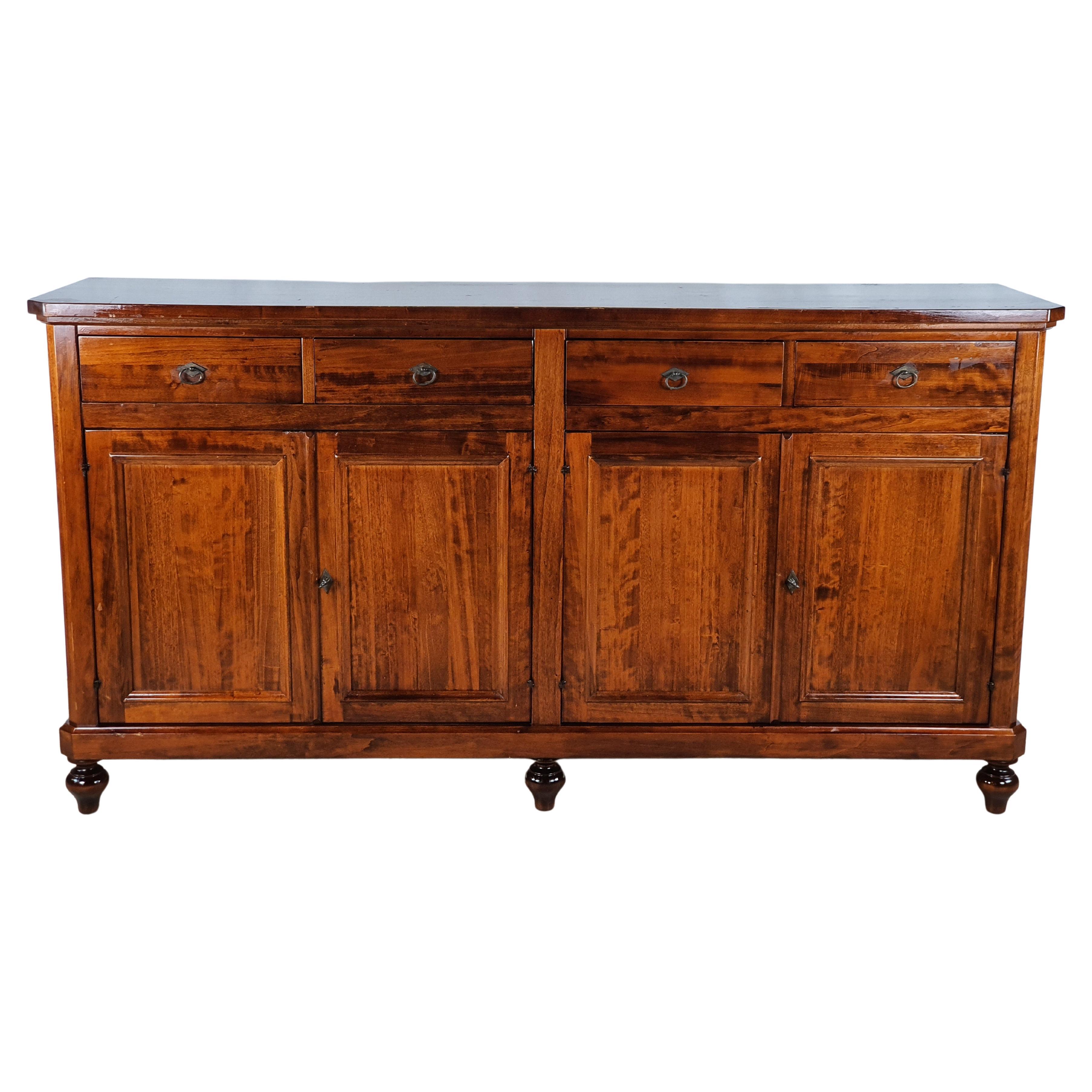 Stunning Italian Walnut Bombe Credenze at 1stDibs