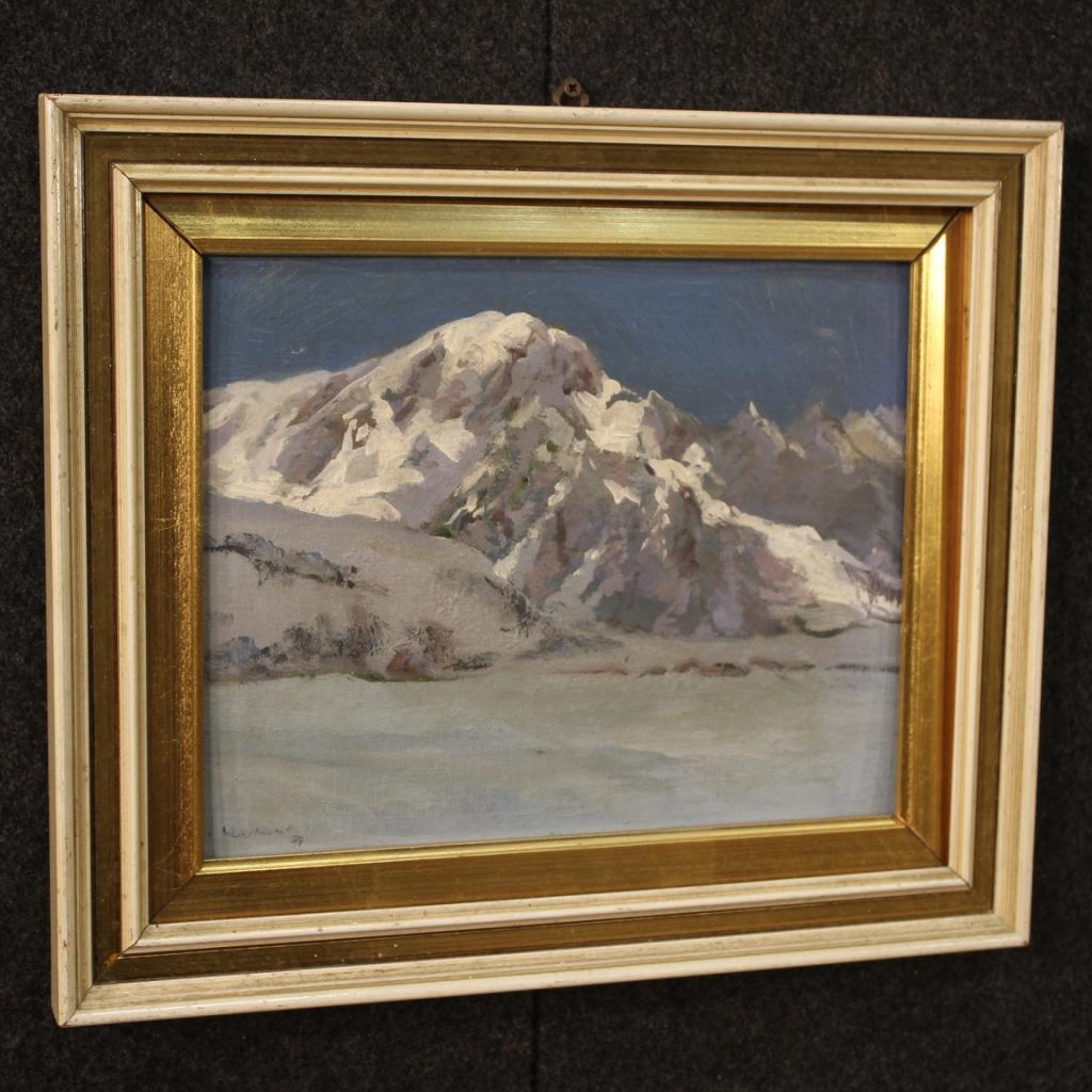 Italian Signed Painting Mountain Landscape, 20th Century For Sale at ...