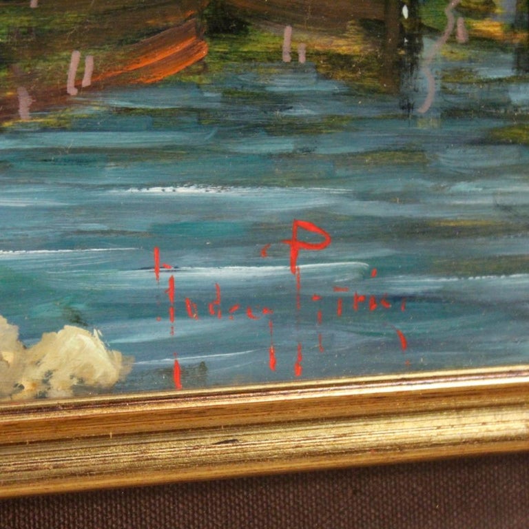 Italian Signed Seascape Oil on Canvas Painting from 20th Century For ...