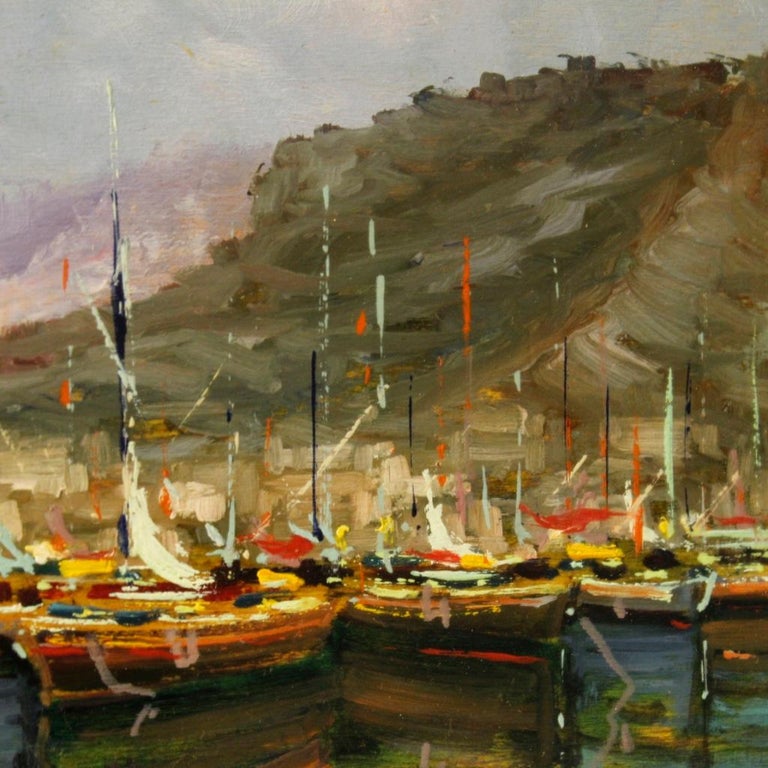 Italian Signed Seascape Oil on Canvas Painting from 20th Century For ...