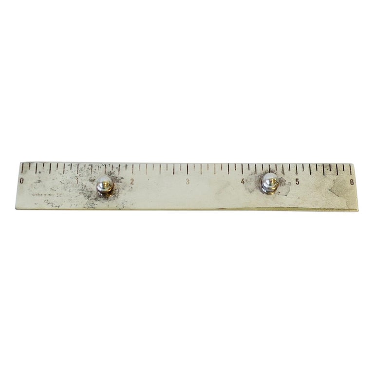 Italian Silver Desk Ruler at 1stDibs
