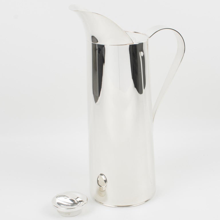 Italian Silver Plate Thermos Insulated Decanter Coffee Jug For Sale at ...