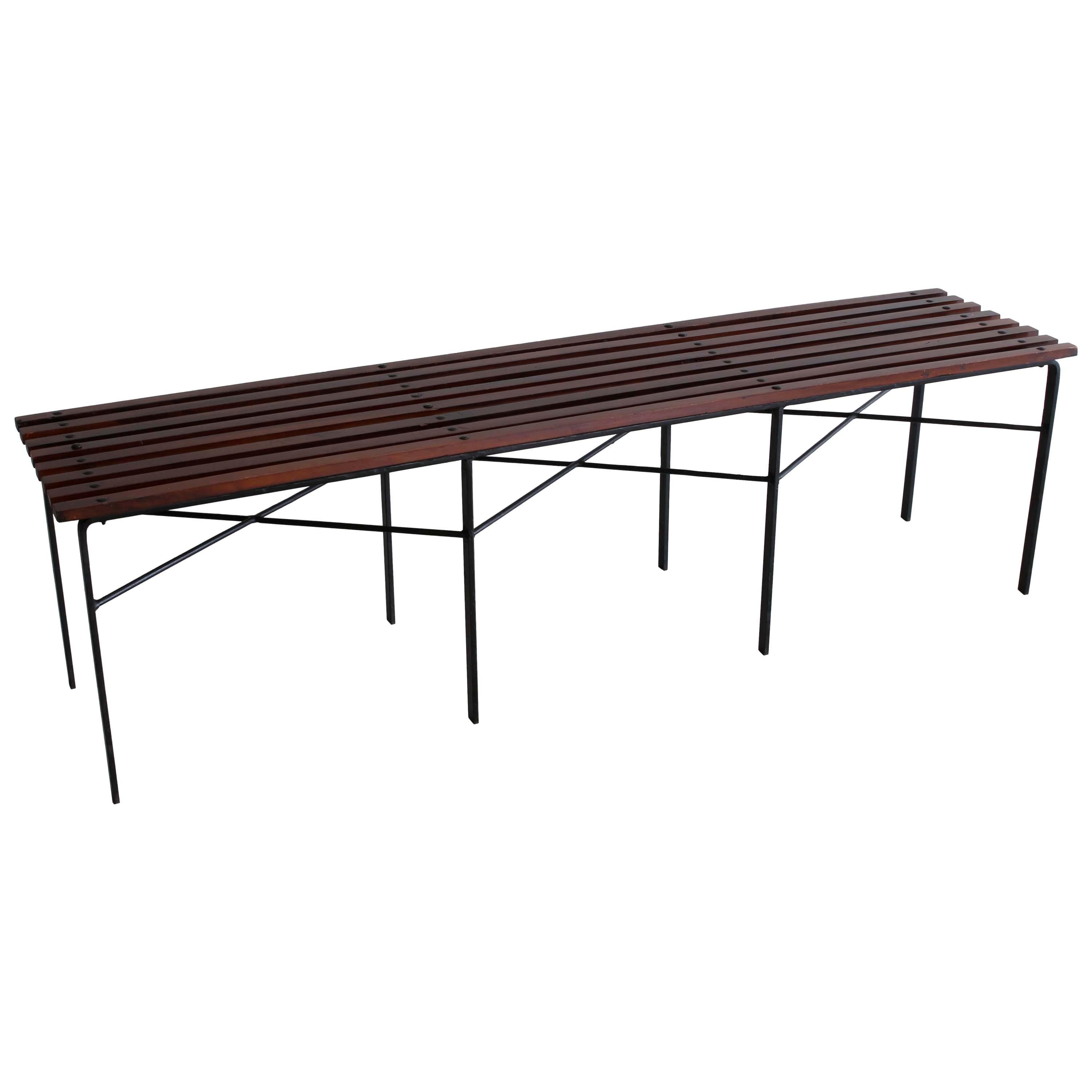 Italian Slatted Bench at 1stDibs | slated bench