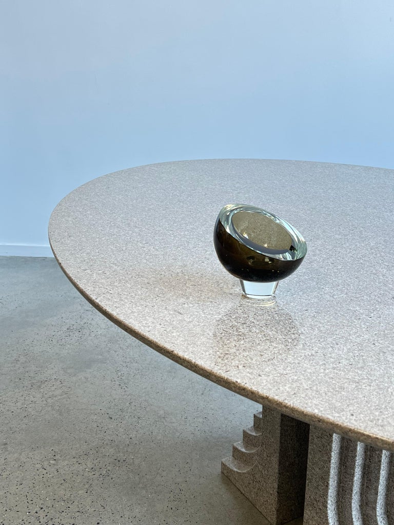 Italian Smoked Murano Glass Ashtray For Sale at 1stDibs