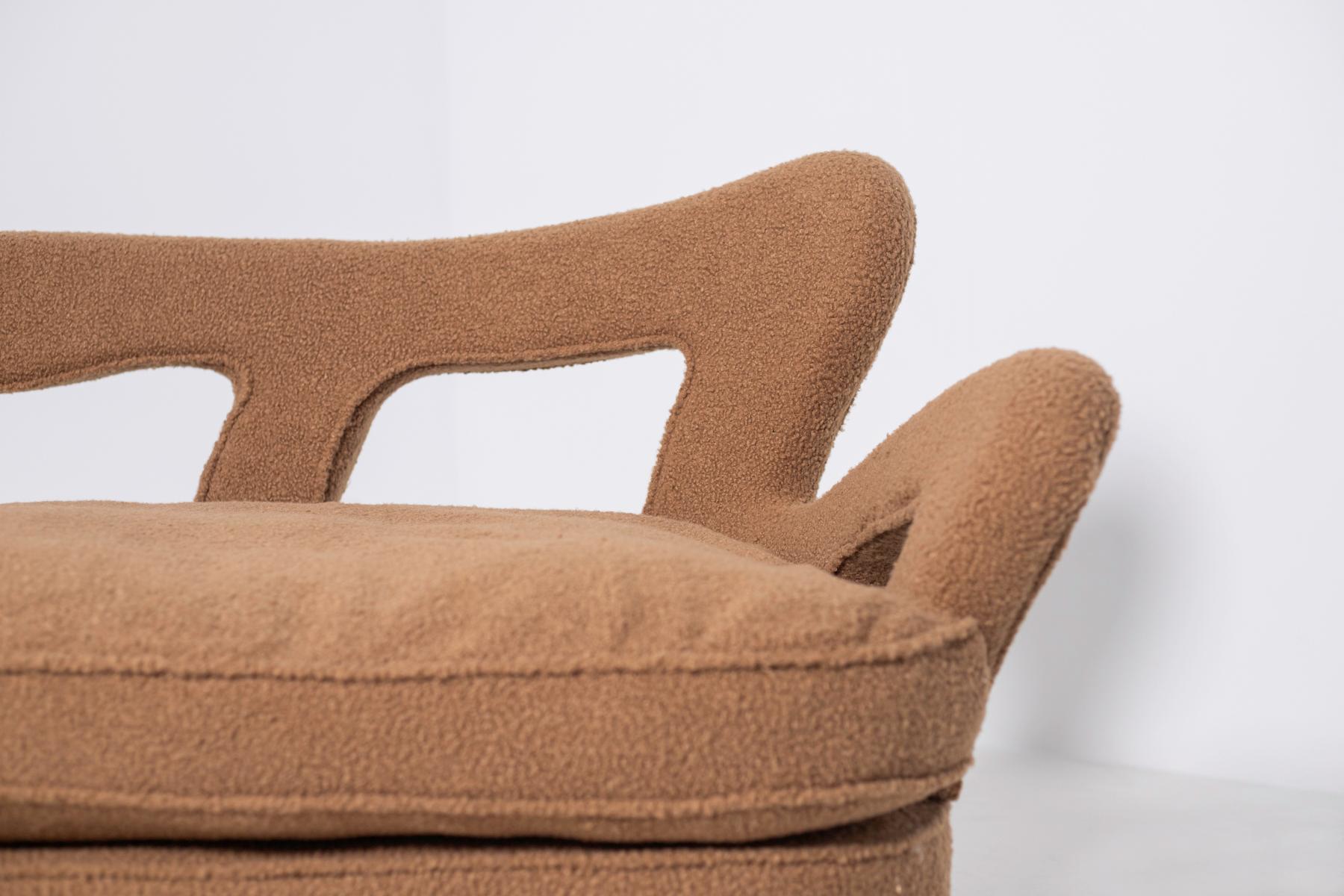 Italian Sofa Attributed to Carlo Enrico Rava in Bouclè Fabric, 1940s at ...