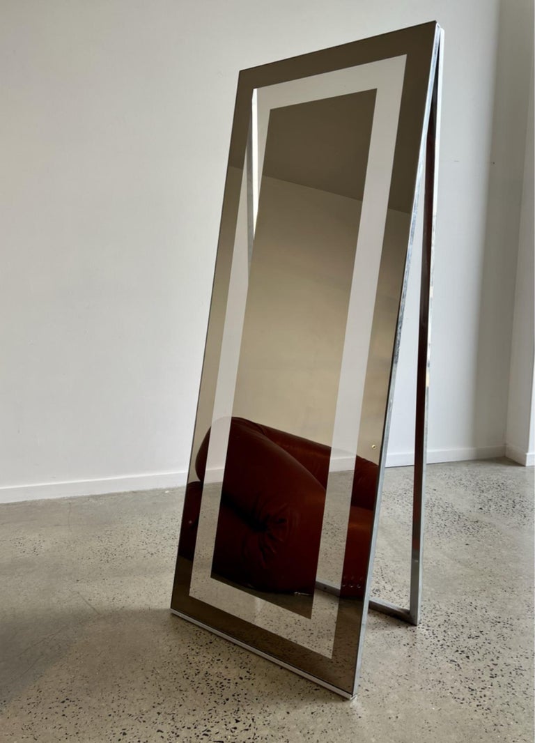 Italian Space Age Freestanding Mirror For Sale at 1stDibs