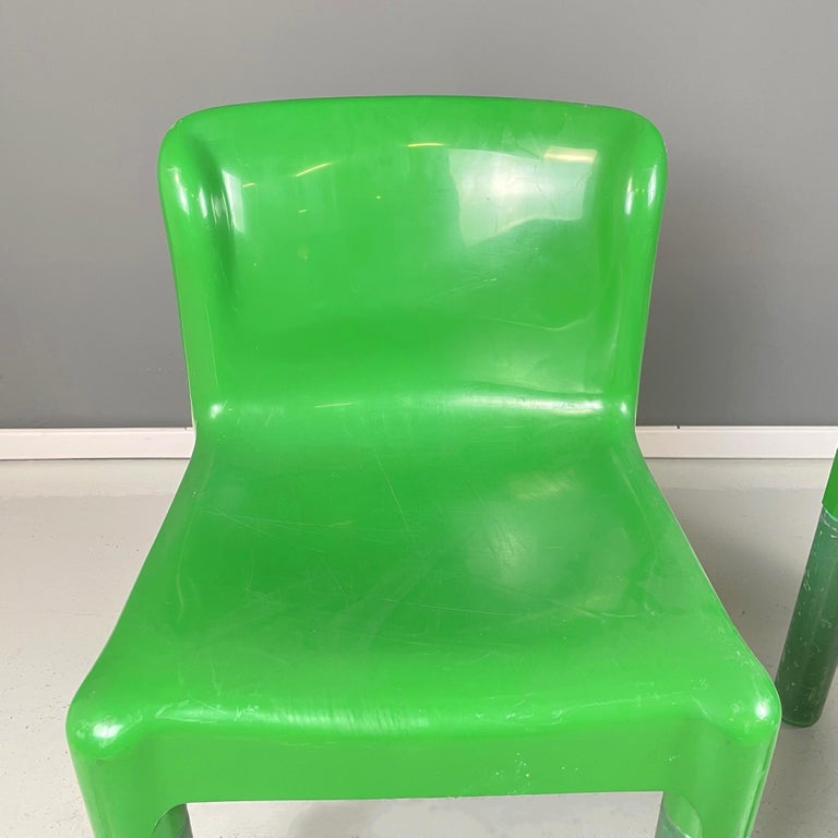 Italian Space Age Green Plastic Chairs 4875 by Carlo Bartoli for ...