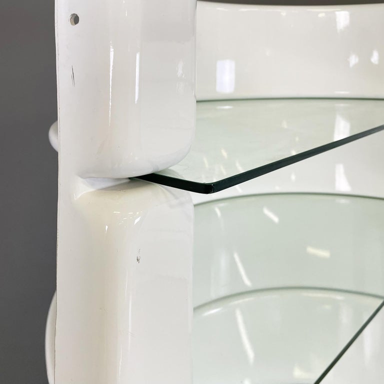Italian Space Age Modular Bookcase in White Fiberglass Glass by ...