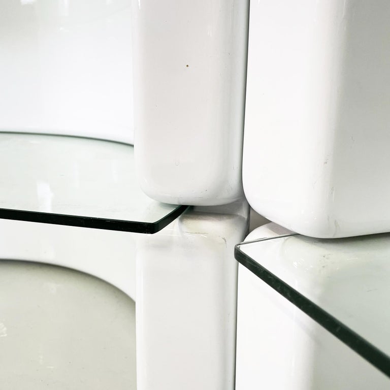 Italian Space Age Modular Bookcase in White Fiberglass Glass by ...