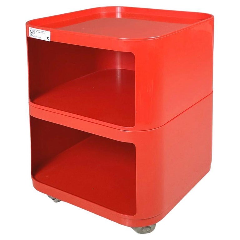 Italian Space Age Red Modular Chest of Drawers by Castelli for Kartell ...