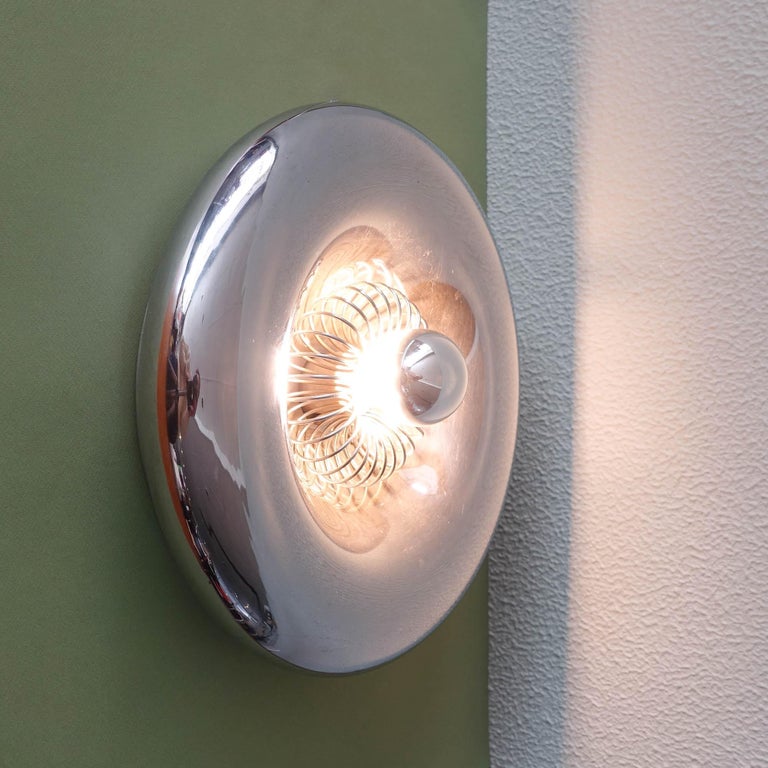 Italian Space Age Wall Sconce, 1970's For Sale at 1stDibs
