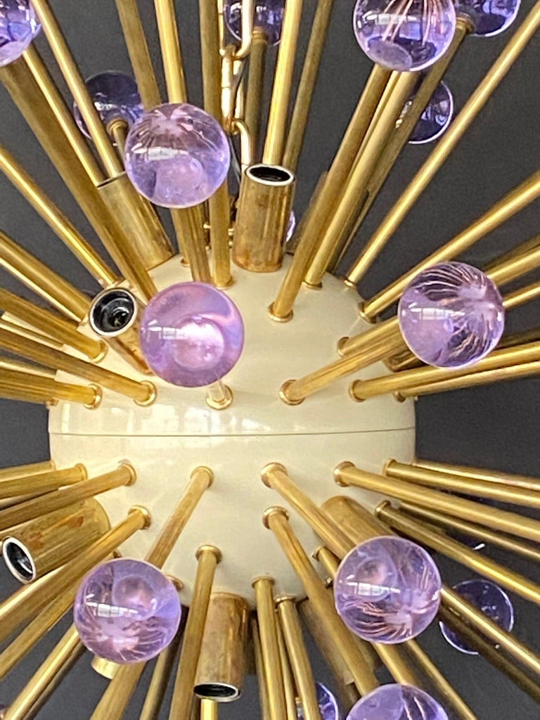 Italian Sputnik Chandelier with Purple Murano Handblown Glass For Sale ...