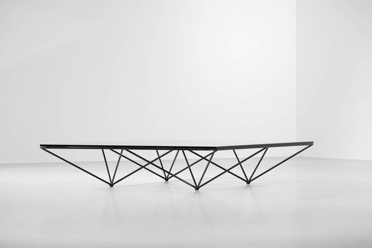 Italian square coffee table Paolo Piva model Alanda 70s BB Italia ...