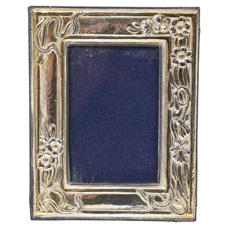 Italian Sterling Silver Floral Rectangular Picture Frame at 1stDibs