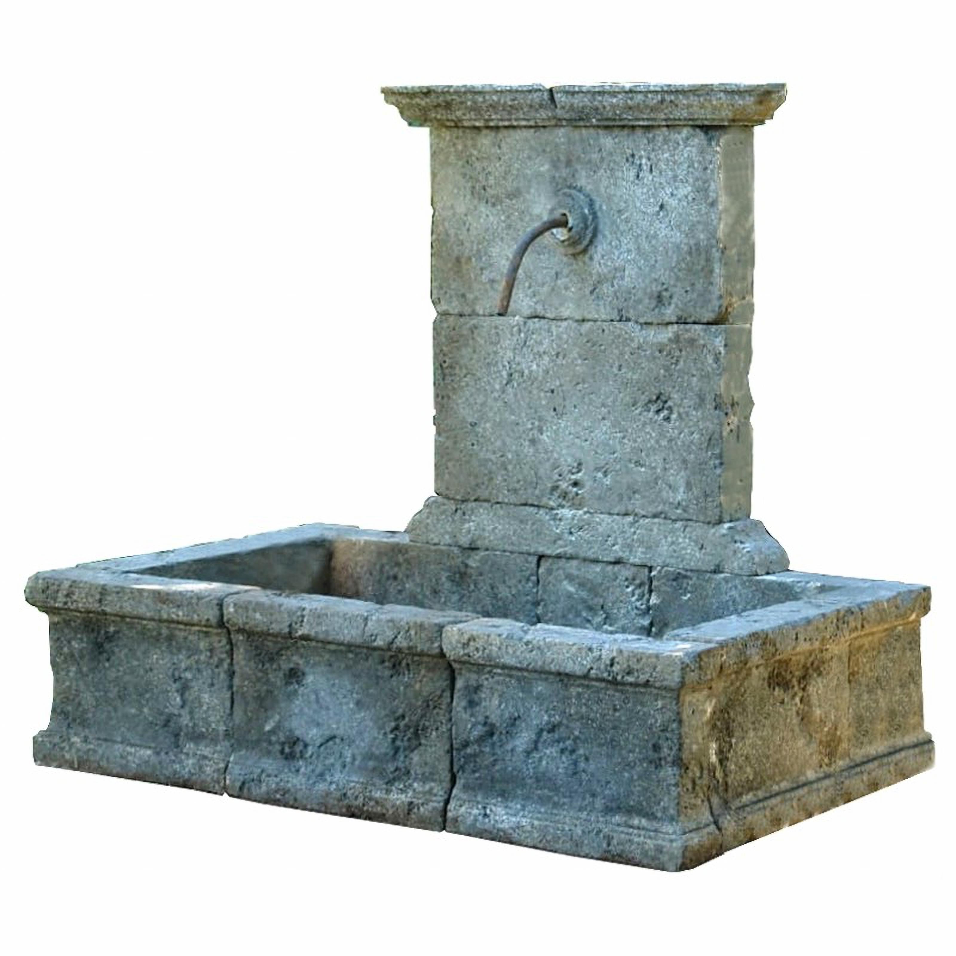 ITALIAN STONE FOUNTAIN WITH WASHBASIN 20th Century For Sale at 1stDibs