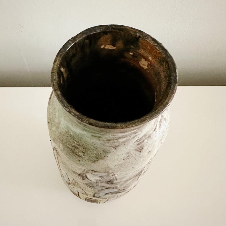 Italian Studio Pottery Figural Decorated Vase in the Manner of Fantoni ...