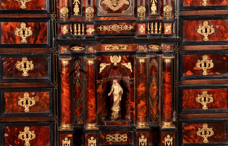 Italian Style "Bargueño", Tortoiseshell, Wood, Metal, 17th Century For ...