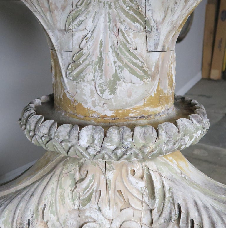 Italian Style Painted Lion Paw Tripod Table with Mirrored Top at 1stDibs