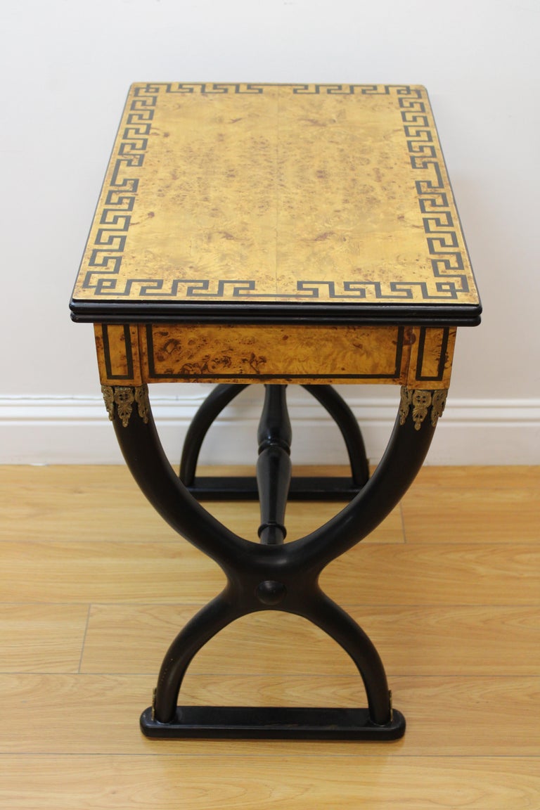 Italian Style Side Tables w/ Drawers and Brass Mounts For Sale at 1stDibs