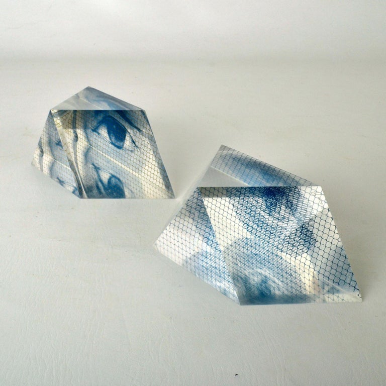 Italian Surrealist Paperweights with Eyes in Acrylic For Sale at 1stDibs