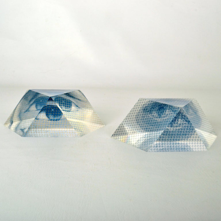 Italian Surrealist Paperweights with Eyes in Acrylic For Sale at 1stDibs