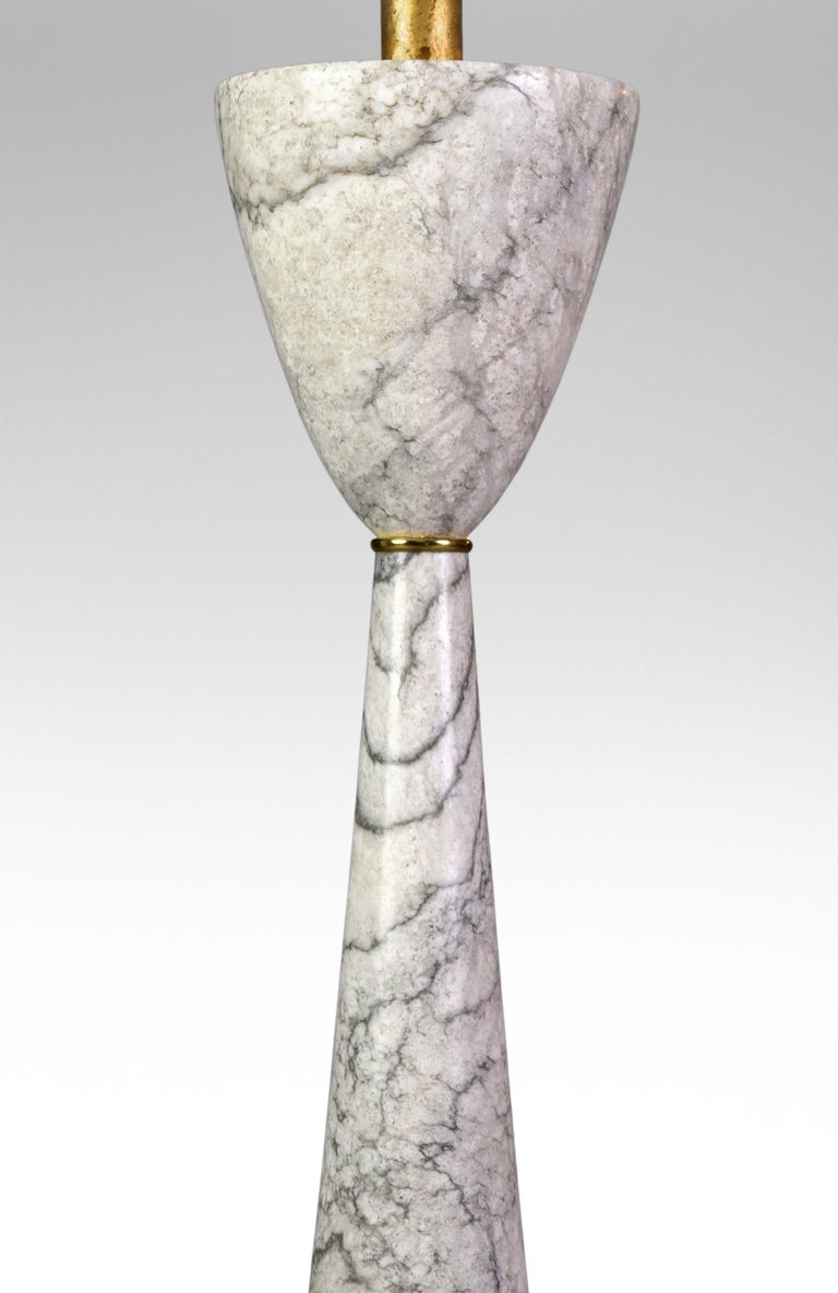 Italian Tall Modernist Marble Lamp at 1stDibs